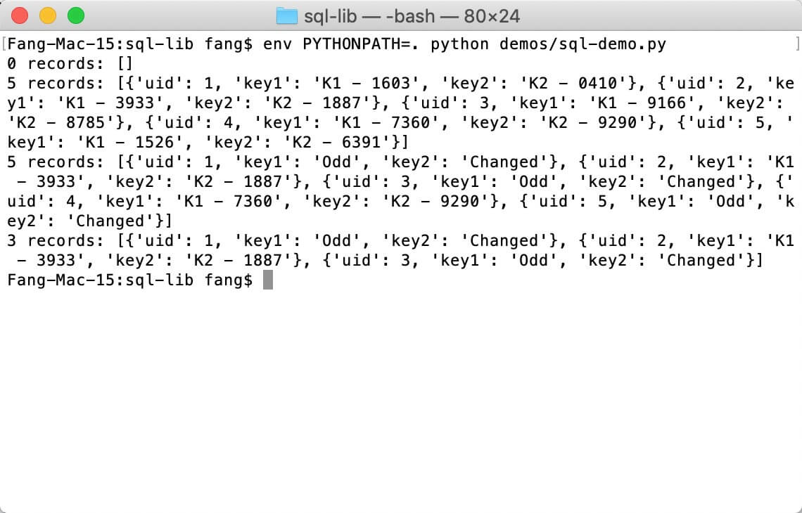GitHub - fangqk1991/py-sql: MySQL 调用框架，Python 版